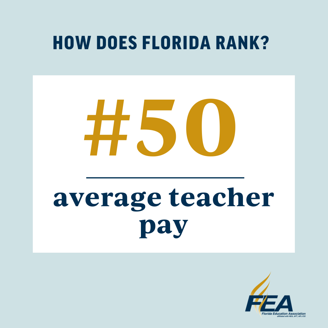 Florida Teacher Pay Sinks in National Rankings | Florida Education ...